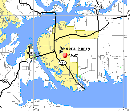 Topographic Map Of Greers Ferry Lake - United States Map