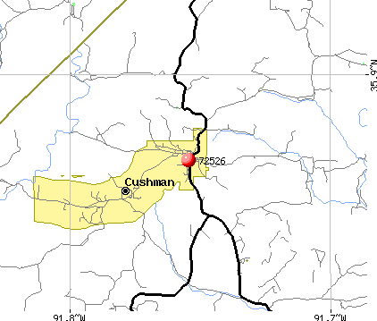 72526 Zip Code (Cushman, Arkansas) Profile - homes, apartments, schools ...