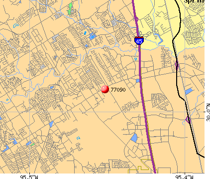 Zip Code Map Houston 77090
