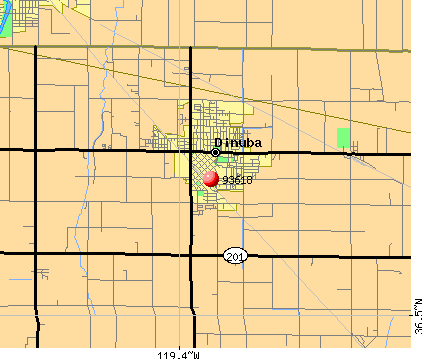 Dinuba California Map