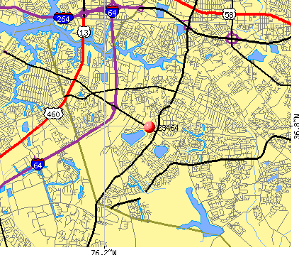 Virginia Beach Va Zip Code Map - Map