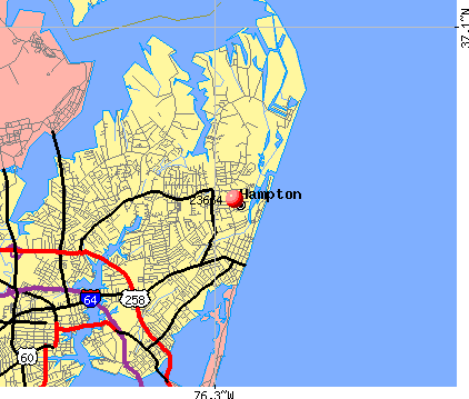 Hampton Virginia Zip Code Map