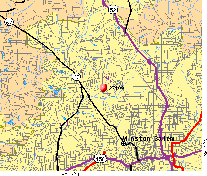 27109 Zip Code (Winston-Salem, North Carolina) Profile - homes ...