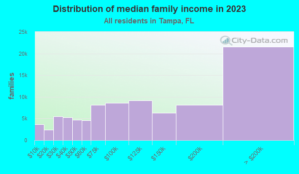 Tampa, Florida (FL) income map, earnings map, and wages data