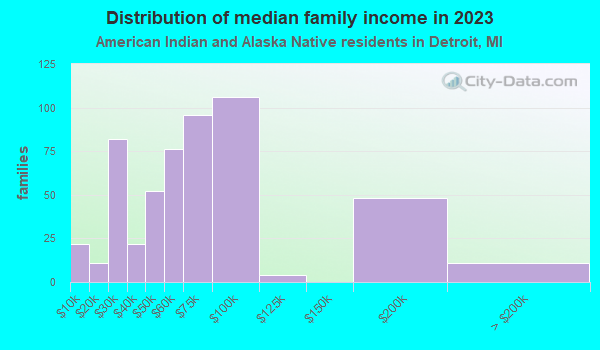 Detroit, Michigan (MI) income map, earnings map, and wages data