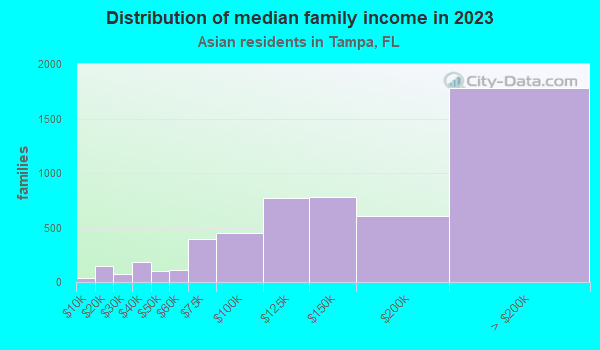 Tampa, Florida (FL) income map, earnings map, and wages data