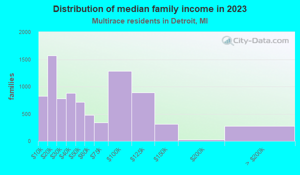 Detroit, Michigan (MI) income map, earnings map, and wages data