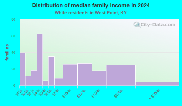 West Point, Kentucky (KY) income map, earnings map, and wages data