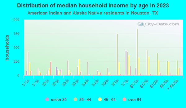 Houston, Texas (TX) income map, earnings map, and wages data