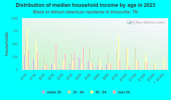 Knoxville, Tennessee (TN) income map, earnings map, and wages data