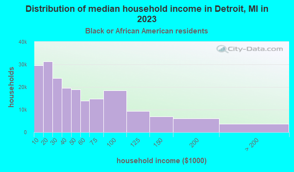 Detroit, Michigan (MI) income map, earnings map, and wages data