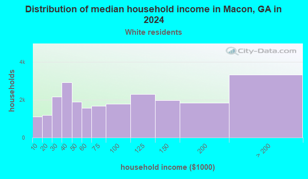 Macon, Georgia (GA) income map, earnings map, and wages data
