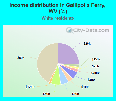 Gallipolis Ferry, West Virginia (WV) income map, earnings map, and ...
