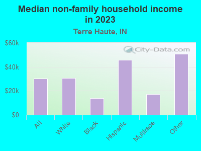 Terre Haute, Indiana (IN) income map, earnings map, and wages data