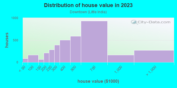 Downtown (Little India) neighborhood in Edison, New Jersey (NJ), 08820 ...