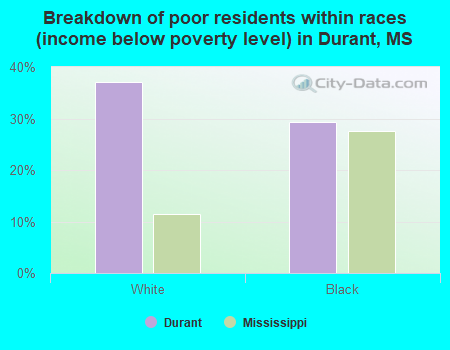 Durant, Mississippi (MS) poverty rate data - information about poor and ...