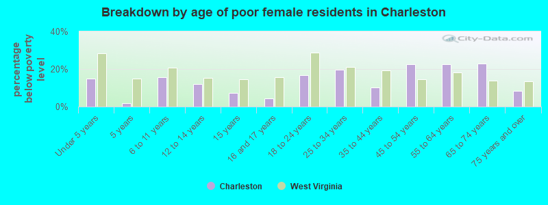 Charleston, West Virginia (WV) poverty rate data - information about ...