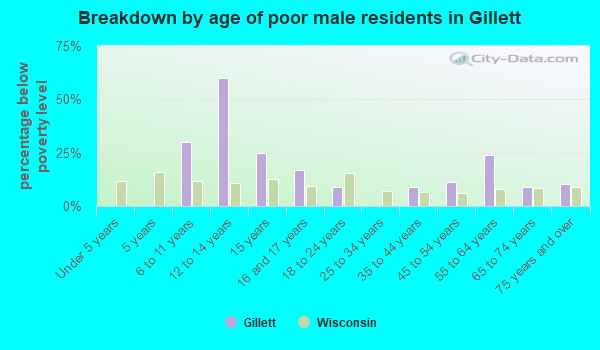 Gillett, Wisconsin (WI) poverty rate data - information about poor and ...