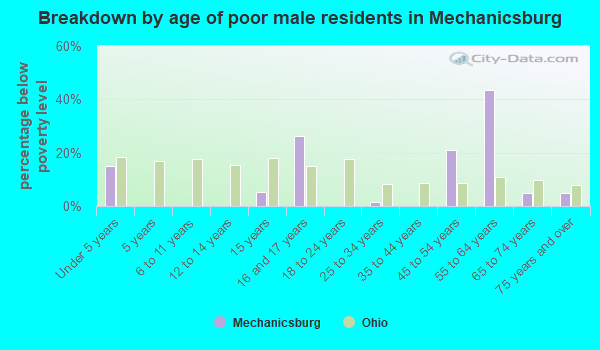 Mechanicsburg, Ohio (OH) poverty rate data - information about poor and ...
