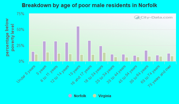 Norfolk, Virginia (VA) poverty rate data - information about poor and ...
