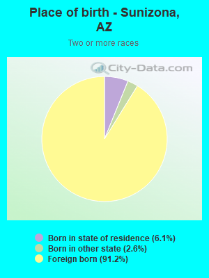 Races in Sunizona, Arizona (AZ): White, Black, Hispanic, Asian ...