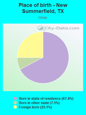 Races in New Summerfield, Texas (TX): White, Black, Hispanic, Asian ...